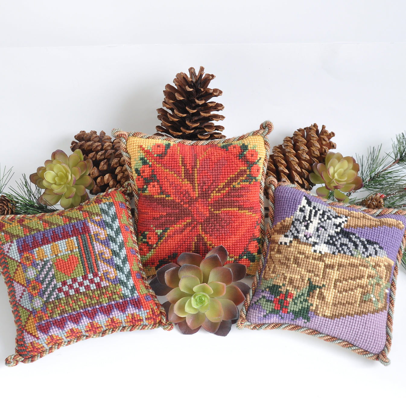 Log Cabin Mini Needlepoint Kit | Elizabeth Bradley Design