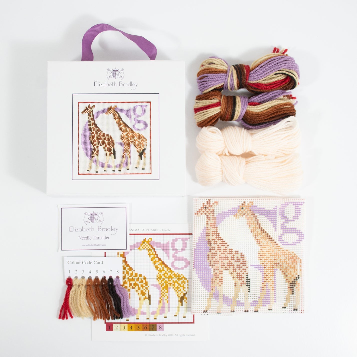 G-Giraffe Mini Needlepoint Kit | Elizabeth Bradley Design