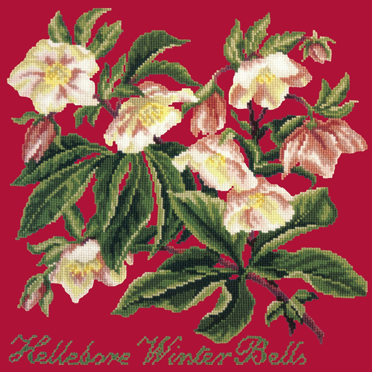 Hellebore Winter Bells Needlepoint Kit | Elizabeth Bradley Design