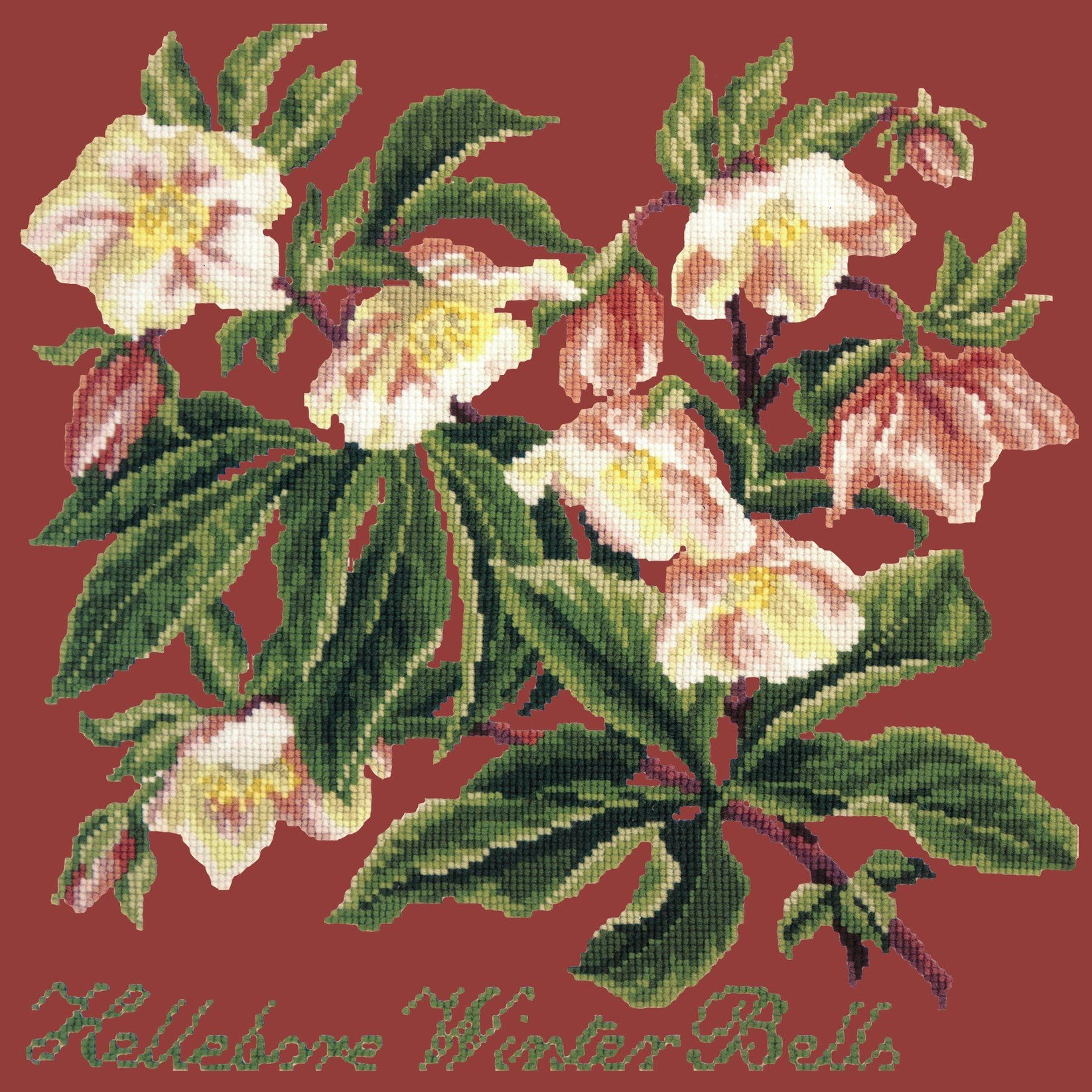 Hellebore Winter Bells Needlepoint Kit | Elizabeth Bradley Design