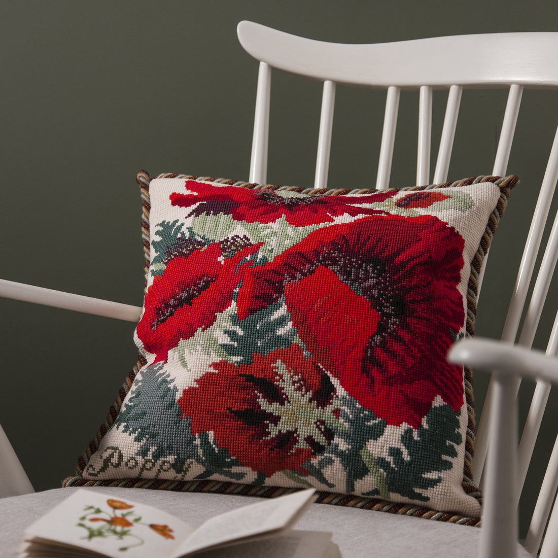 Red Poppy Needlepoint Kit | Elizabeth Bradley Design