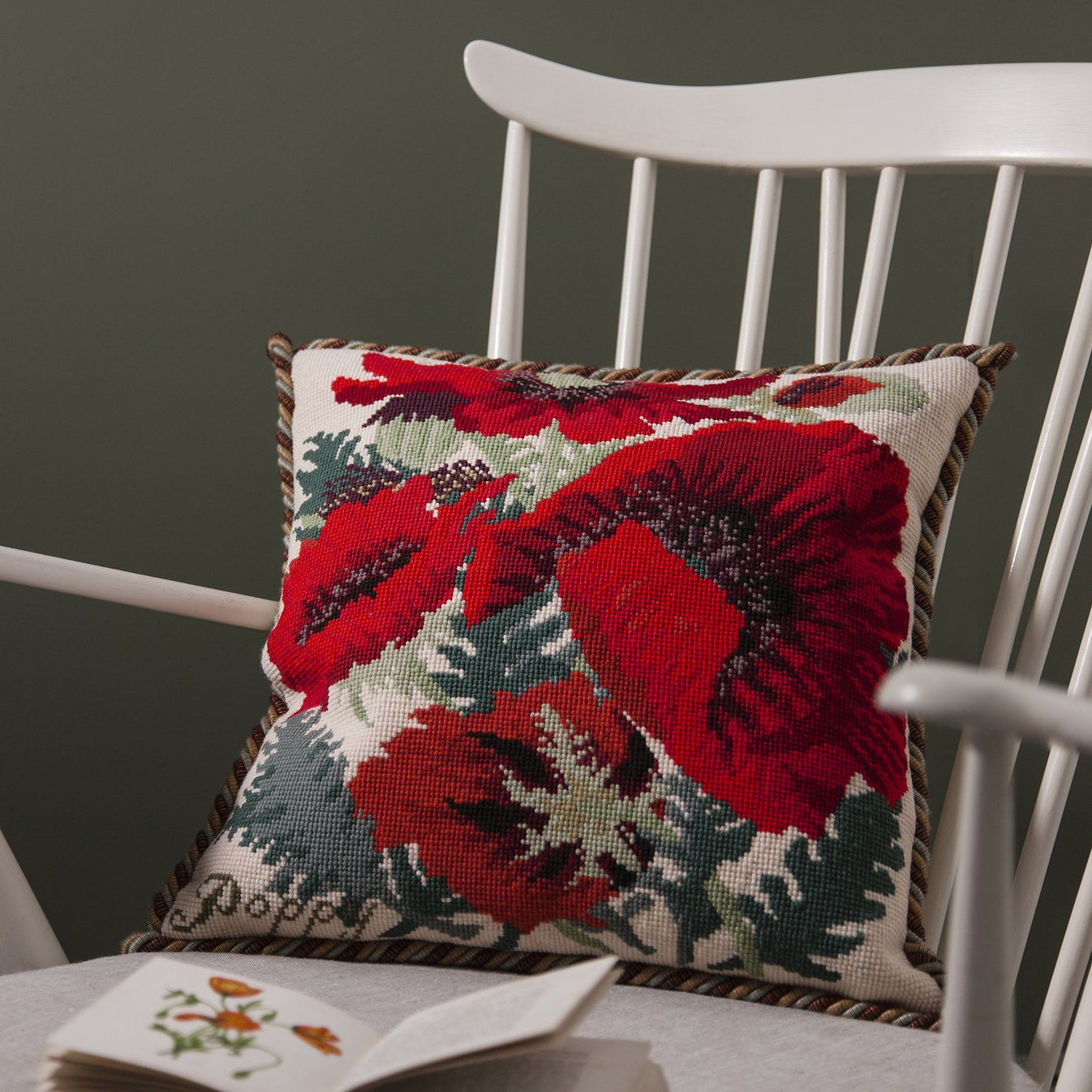 Red Poppy Needlepoint Kit | Elizabeth Bradley Design